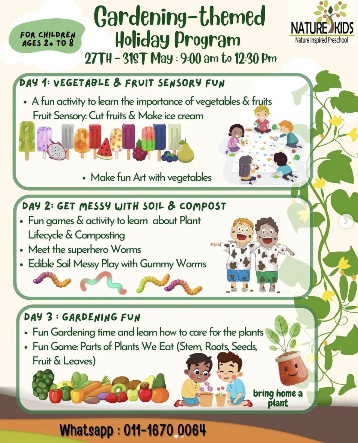 Gardening Themed Holiday Programme, Naturekids School